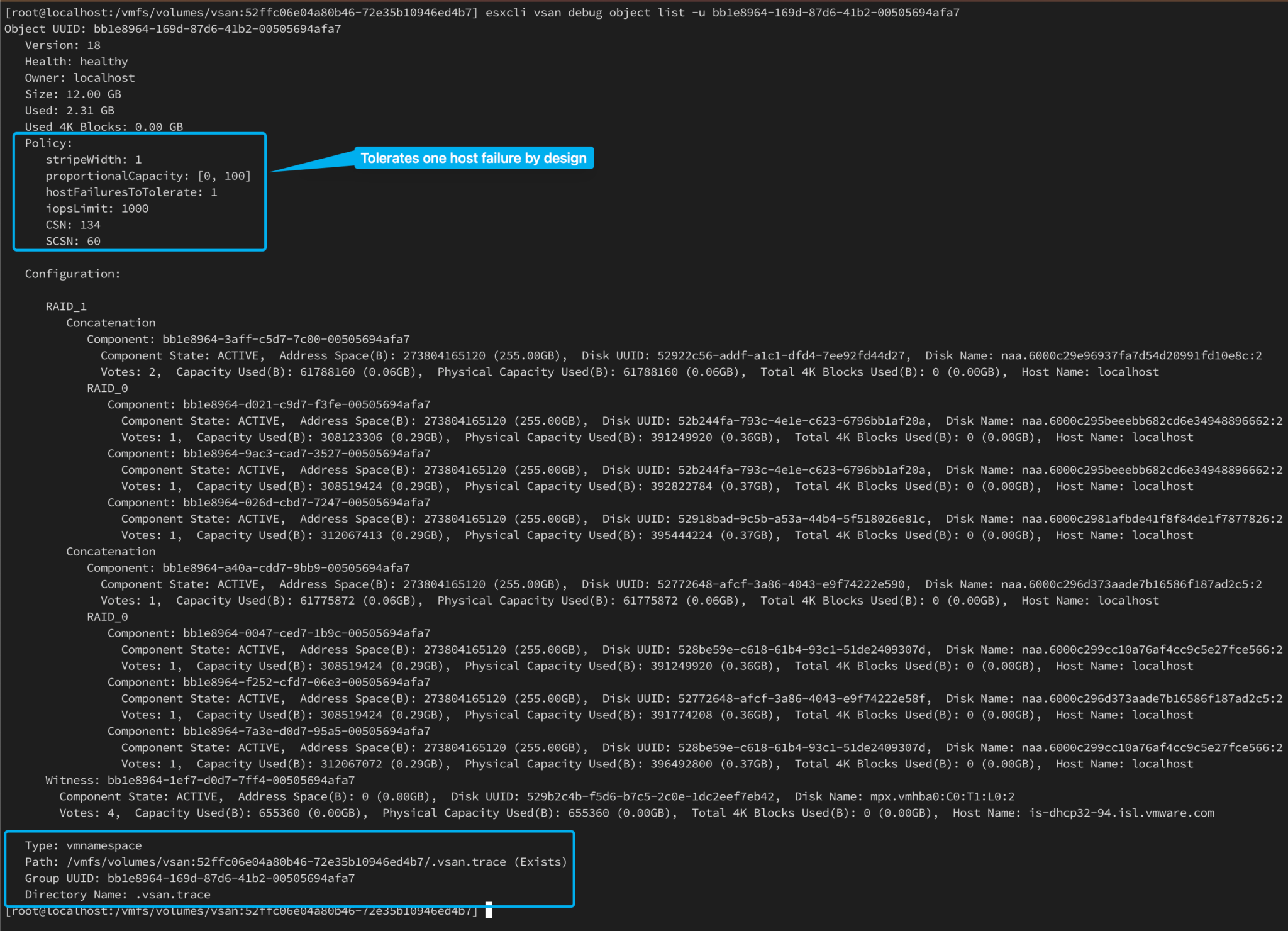 Native vSAN Trace Object - virtually Sensei